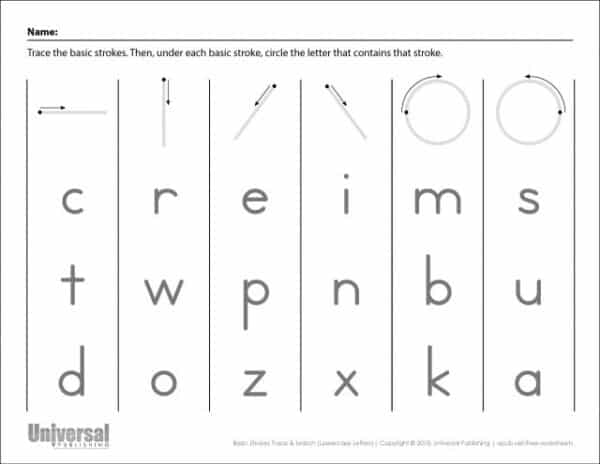 Basic Strokes Activities | Free Printables - Universal Publishing